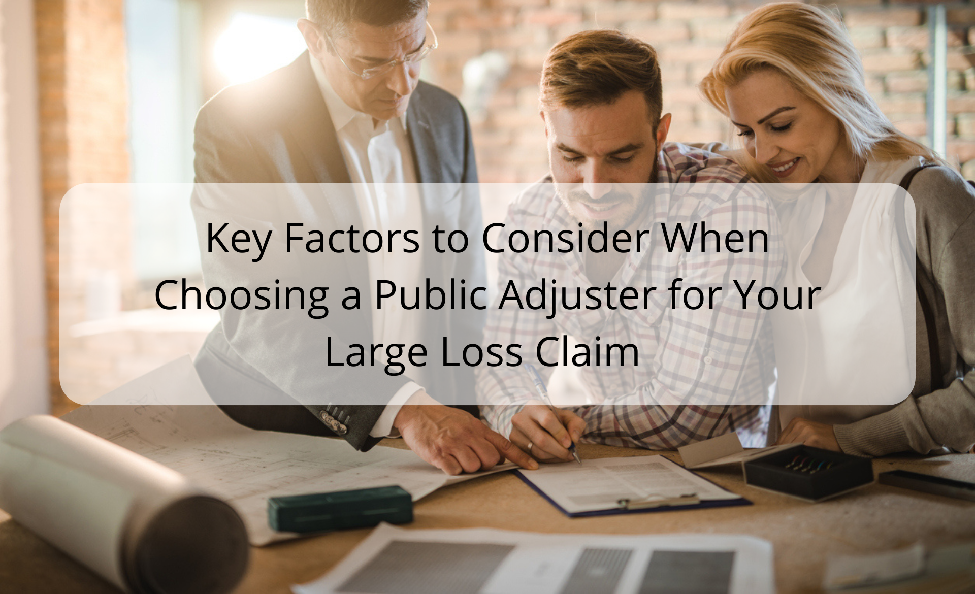 Key Factors to Consider When Choosing a Public Adjuster for Your Large ...